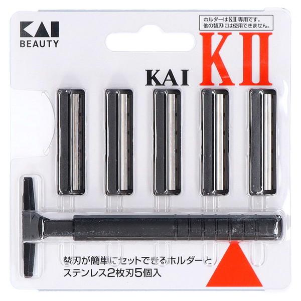 商品名：K-2 ひげそり用カミソリ ホルダー 替刃5コ付JANコード：4901331003301発売元、製造元、輸入元又は販売元：貝印原産国：日本区分：化粧品商品番号：101-61003広告文責：アットツリー合同会社TEL 050-3184...