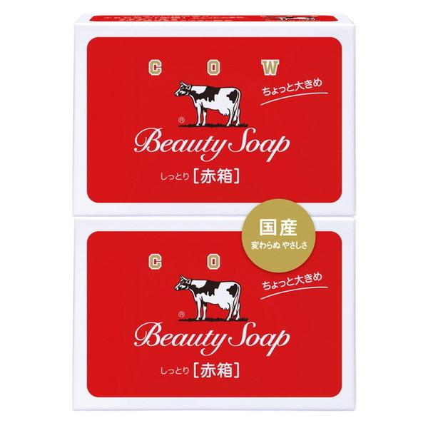 牛乳石鹸共進社 カウブランド しっとり 赤箱 ちょっと大きめ 125g×2コ入しっとりすべすべ、洗顔にも せっけん 石鹸 4901525011266 バス用品・洗面用品:ボディソープ・石鹸:浴用石鹸広告文責：アットツリー合同会社TEL 05...