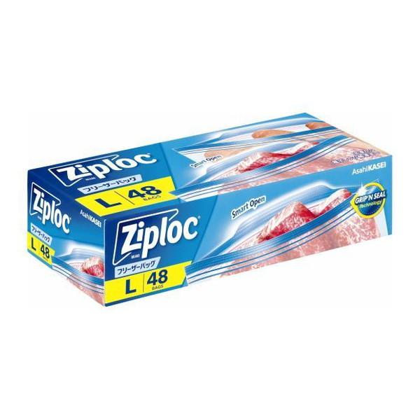 旭化成 Ziploc ジップロック フリーザーバッグ L 48枚入冷凍保存からレンジ解凍まで、移し替えの必要なし 4901670116656 キッチン・お掃除用品:お弁当・テーブル用品:保存容器・保存袋:ジッパーバック広告文責：アットツリー...