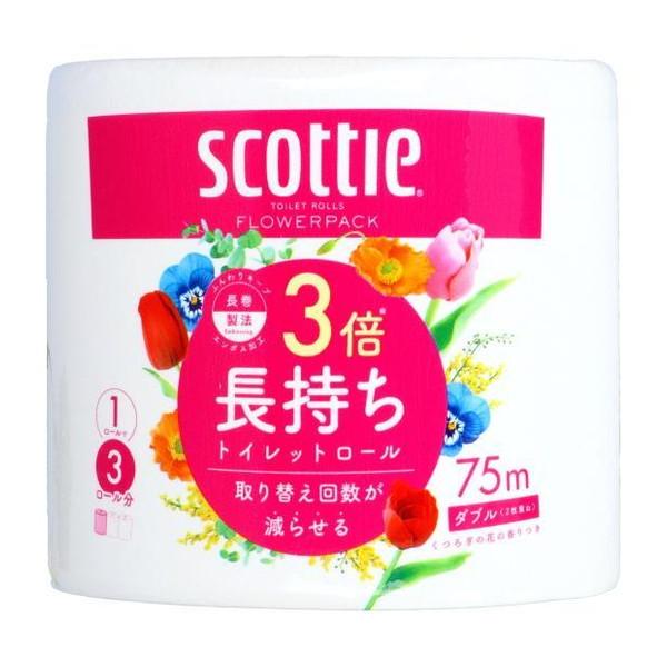 日本製紙 クレシア スコッティ フラワーパック 3倍長持ち 1ロール１ロールで３ロール分の長さのトイレットロール トイレットペーパー トイレロール 4901750298081 紙製品:トイレットペーパー:パルプ広告文責：アットツリー合同会社...