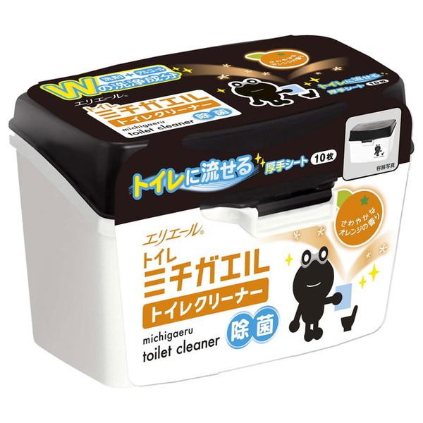 エリエール ミチガエル トイレクリーナー 本体 10枚入便器も床もピカピカ！Ｗの洗浄成分4902011730739広告文責：アットツリー合同会社TEL 050-3184-1221※商品パッケージは変更の場合あり。メーカー欠品または完売の際、...