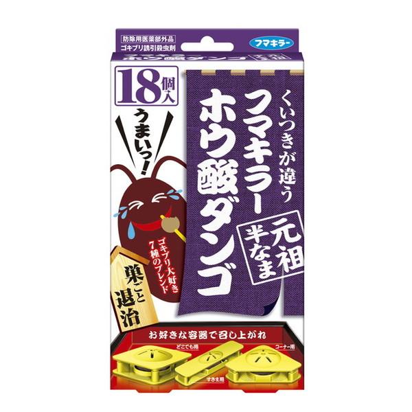 商品名：フマキラー ゴキブリ用駆除剤 ホウ酸ダンゴ 元祖半なま 18個入JANコード：4902424434538発売元、製造元、輸入元又は販売元：フマキラー原産国：日本区分：医薬部外品商品番号：101-90141広告文責：アットツリー合同会...