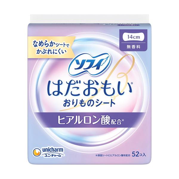 ソフィ はだおもい おりものシート ヒアルロン酸配合 52コ入 ユニ・チャーム4903111046256ヒアルロン酸配合。なめらかでかぶれにくいおりものシートです。■フェミニンケア:ライナー広告文責：アットツリー合同会社TEL 050-31...