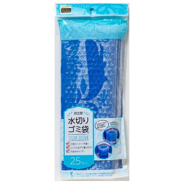 ネクスタ バイオマス 自立型 水切り ゴミ袋 25枚入 オーシャン柄シンクに広げて置くだけ!自立する水切りゴミ袋です 4903652001967 キッチン・お掃除用品:ポリ・ゴミ袋・水切り:水切り袋・その他:水切り袋広告文責：アットツリー合...