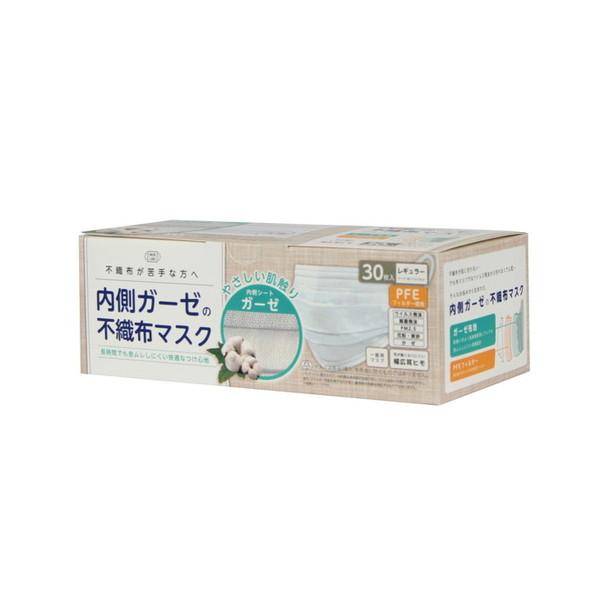 富士 内側ガーゼの不織布マスク 30枚入 レギュラーサイズやさしい肌触りの内側ガーゼ 不織布 マスク 4944109314612 衛生用品:マスク:マスク広告文責：アットツリー合同会社TEL 050-3184-1221 ※商品パッケージは変...