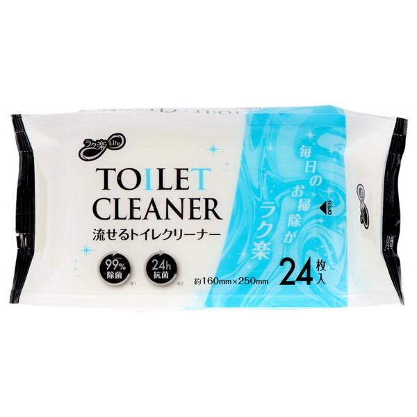 昭和紙工 ラク楽LIFE 流せるトイレクリーナー 24枚入毎日のお掃除がラク楽 トイレ用 4957434010265 キッチン・お掃除用品:住居用洗剤:トイレ広告文責：アットツリー合同会社TEL 050-3184-1221 ※商品パッケージ...
