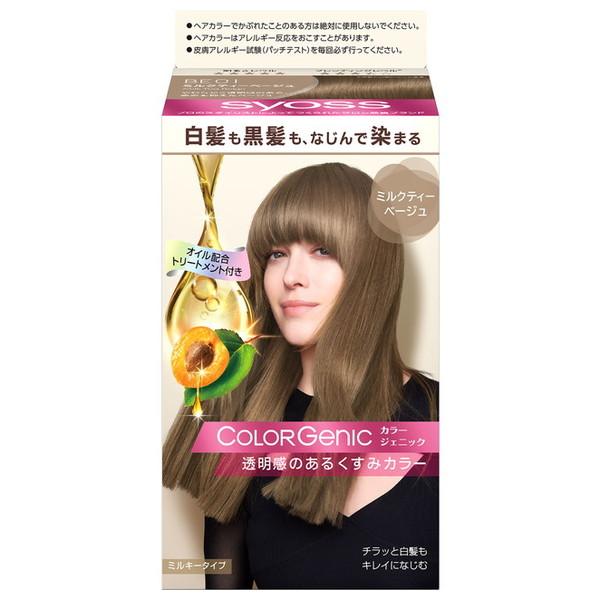 ヘンケルジャパン サイオス カラージェニック ミルキー ヘアカラー BE01 ミルクティーベージュ4987234363391チラッと白髪が気になり始めた方へ。 白髪用 白髪染めヘアカラー・毛染め:白髪用広告文責：アットツリー合同会社TEL ...