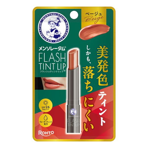 ロート製薬 メンソレータム フラッシュティント リップ ベージュ 2g 色つきリップクリームさっと塗れてしっかり発色＆色持ち長続きで落ちにくい 4987241192588 化粧品・化粧小物:リップ・ハンドクリーム:リップクリーム広告文責：ア...