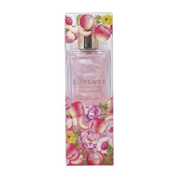コスメステーション ラグジェンス LUXENSE オードトワレ ピーチマジック 50mL4582400839665ラグジュアリーなパール配合　みずみずしくフレッシュなピーチの香りの香水化粧品・化粧小物:メイク雑貨・美容小物:トラベル・その他...