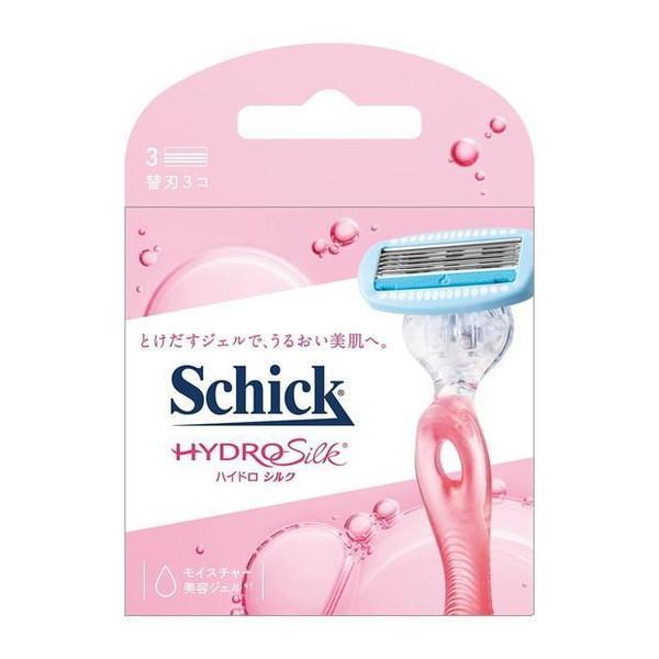 Schick ハイドロシルク 替刃 3コ入モイスチャー美容ジェルに6種類の美容成分を配合 5枚刃 ムダ毛処理 ボディシェーバー シック 4891228312169 化粧品・化粧小物:女性用カミソリ:替刃広告文責：アットツリー合同会社TEL ...