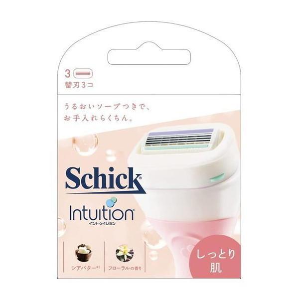 Schick イントゥイション しっとり肌 替刃 3コ入天然由来成分配合のモイスチャーソープ 4枚刃 ムダ毛処理 ボディシェーバー シック 4891228312251 化粧品・化粧小物:女性用カミソリ:替刃広告文責：アットツリー合同会社TE...