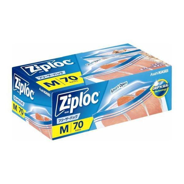 旭化成 Ziploc ジップロック フリーザーバッグ M 70枚入冷凍保存からレンジ解凍まで、移し替えの必要なし 4901670116663 キッチン・お掃除用品:お弁当・テーブル用品:保存容器・保存袋:ジッパーバック広告文責：アットツリー...