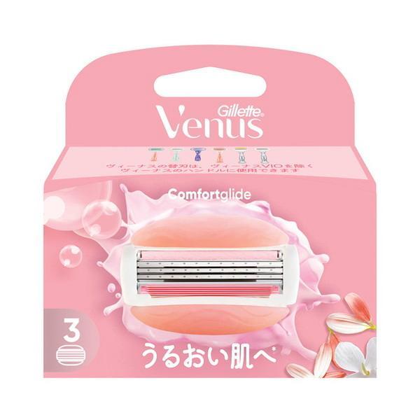 P&amp;G ジレット ヴィーナス コンフォートグライド うるおい肌 ホワイトティーの香り 3B 替刃 3個入Venusトータルリステージ シェーピング T字カミソリ 4987176160300 化粧品・化粧小物:女性用カミソリ:替刃広告...