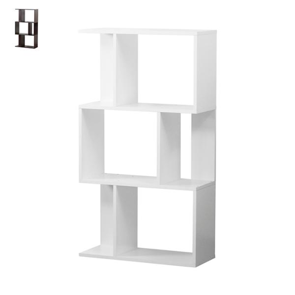 岩附 iwatsukiシェルフ 3段 組立式 ジーグ IW-1205縦横どちら向きでも使え、フロアスタイルにも対応。背面も化粧処理済ですので、空間の間仕切りにも利用できます。サイズ(3段タイプ)本体：幅59×奥行24×高さ105.9cm素材...