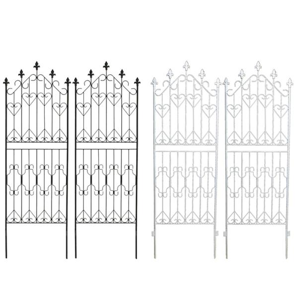 アイアンフェンス150 ロータイプ 2枚組カラー・型番：ブラック DF009L-2P-BLKホワイト DF009L-2P-WHTサイズ（約）：幅 530×高さ 1560×厚さ 17mm(1枚)重量（約）：3.6kg (1枚)材質：スチール仕...