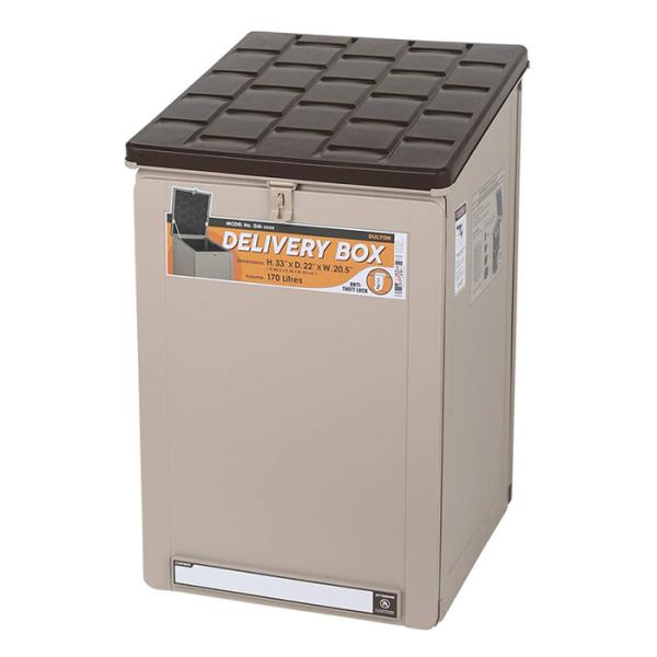 荷物を受け取る小さな小屋DELIVERY BOX BROWNデリバリー ボックスサイズ：W520mm D560mm H845mm材質：ポリプロピレン、スチール原産国：中国受け取る側も届ける側もどこか愉しめる宅配ボックス。エントランスや庭など...