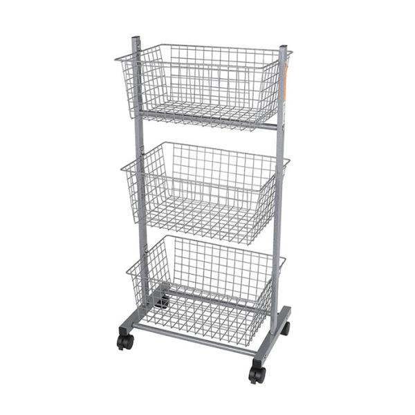 ダルトン DULTONどこでも移動できる魅せる収納WIRE RACK WITH CASTORSワイヤ ラック ウィズ キャスターズカラー：ハンマートーングレーサイズ：幅445x奥行310x高さ900mmバスケット内寸：幅335x奥行225x...