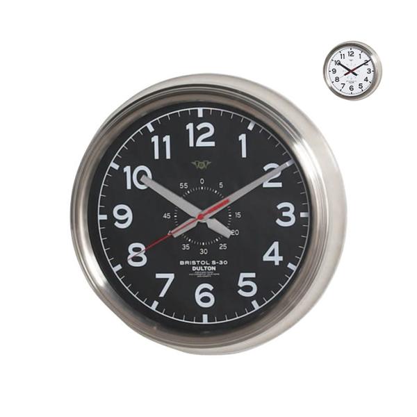 ダルトン DULTON時計 WALL CLOCK BRISTOL S-30サイズ：φ305mm D.65mm材質：ステンレススチール、ガラス使用乾電池：単3乾電池x1本※本製品付属の電池は動作確認用です。生産国：中国本製品は防水加工を施して...