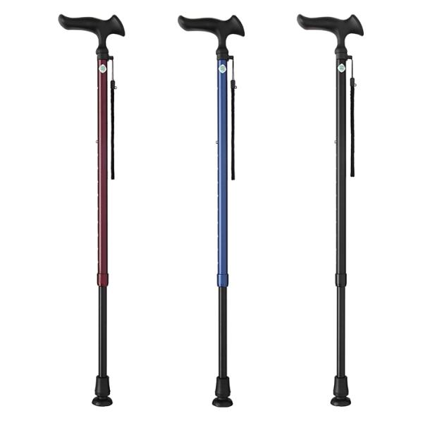 フジホーム Fuji HomeかるがもＥ伸縮Ｓ・Ｍ兼用（無地）Walking Stickグリップはシボ加工によりすこし滑りにくくなっています斜めから突いても安定感のあるDX先ゴムを採用サイズ：約73.0〜95.5cm伸縮(10段階調節2.5...