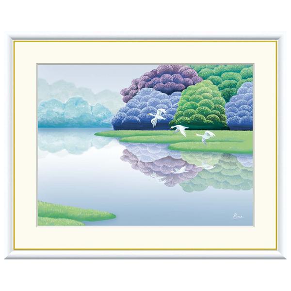 三幸 SANKOHF4号サイズ額外寸：42x34cm絵寸：31x23cm本誌：新絹本つや消しマット仕様フレーム樹脂製金装飾付有名美術館がレプリカを制作するため採用している高精細ジクレー版画技法で特製新絹本画布に表現し、最終仕上げは手彩による...