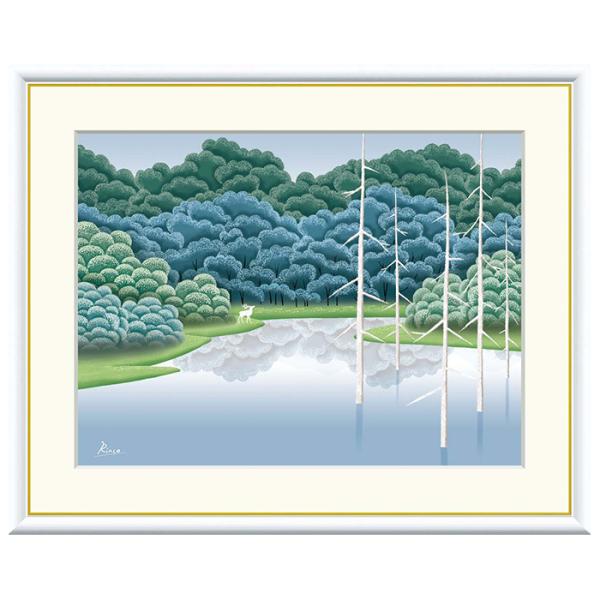 三幸 SANKOHF4号サイズ額外寸：42x34cm絵寸：31x23cm本誌：新絹本つや消しマット仕様フレーム樹脂製金装飾付有名美術館がレプリカを制作するため採用している高精細ジクレー版画技法で特製新絹本画布に表現し、最終仕上げは手彩による...