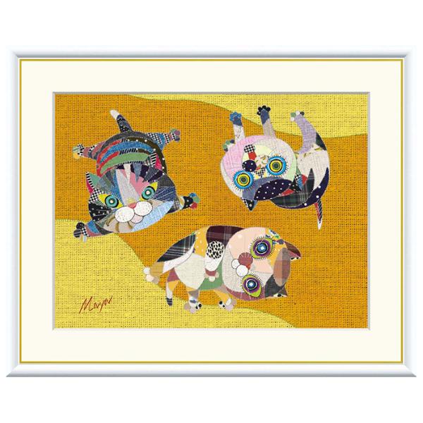 三幸 SANKOHF8号サイズ額外寸：61x49.5cm絵寸：45.5x34cm本誌：新絹本つや消しマット仕様フレーム樹脂製金装飾付有名美術館がレプリカを制作するため採用している高精細ジクレー版画技法で特製新絹本画布に表現し、最終仕上げは手...