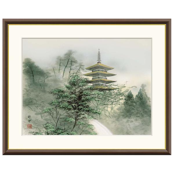 三幸 SANKOHF4号サイズ額外寸：42x34cm絵寸：31x23cm本誌：新絹本つや消しマット仕様フレーム樹脂製金装飾付有名美術館がレプリカを制作するため採用している高精細ジクレー版画技法で特製新絹本画布に表現し、最終仕上げは手彩による...