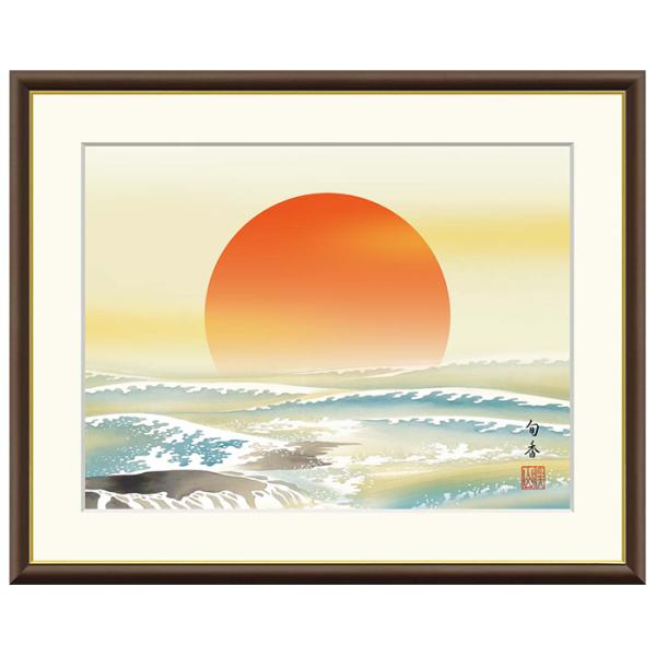 三幸 SANKOHF4号サイズ額外寸：42x34cm絵寸：31x23cm本誌：新絹本つや消しマット仕様フレーム樹脂製金装飾付有名美術館がレプリカを制作するため採用している高精細ジクレー版画技法で特製新絹本画布に表現し、最終仕上げは手彩による...