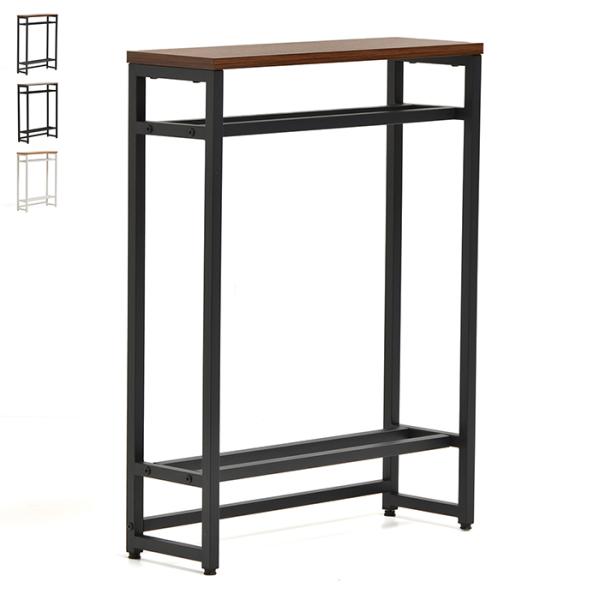 エントランスや廊下、リビングで大活躍。廊下やリビングでの観葉植物や鍵などの置き場としても活躍。ちょっとした置き場所が欲しい時に便利なコンソールテーブルです。上下に2本のバーがあるので小物や傘の収納、ボールやスリッパの収納に。商品サイズ：W6...
