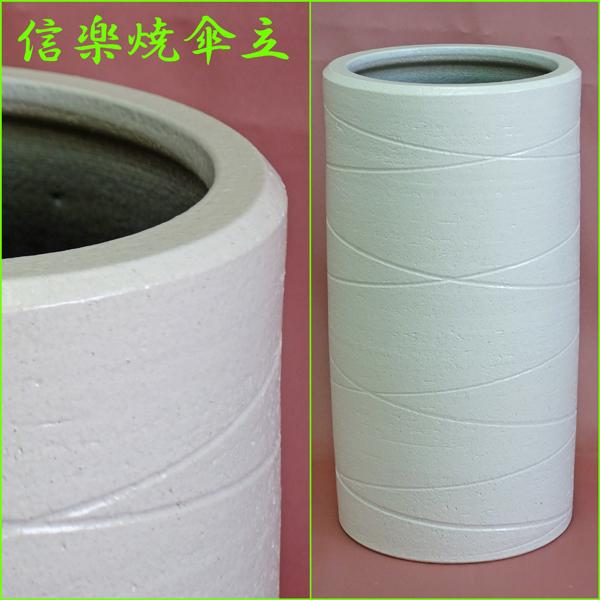 【即納OK】シンプルな横ラインがおしゃれ【サイズ】直径225mm×高さ425mm（約）　　【重量】5.8kg（約）　　傘立て底　クッションシート付き　　　　　　　　　　　　　　　　あすつく