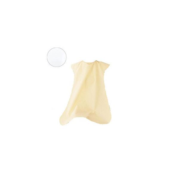 水性・油性の汚れに強いテフロン加工を施したメイク用ケープです。メイクのタッチアップに最適、繰り返し洗濯できる抜群の耐久性です。ヘアメイク、アートメイクにもお使いいただけます。超撥水加工。●サイズ：長さ100cm×前丈74cm×胸部幅35cm...