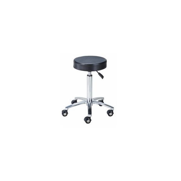 シンプルで使いやすいサロン向けスツール♪キャスターは簡単に取り外しができるので、絡んだ髪の毛も楽に取り除け、いつも清潔に保てます。脚部はサビにも強いアルミダイキャストを使用!!◆サイズ：φ300(イス座)×高さ515〜675mm◆ガス昇降式...