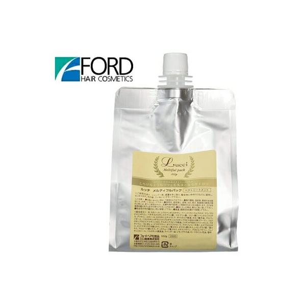 【フォードヘア ルッチ メルティフルパック】潤いをしっかりと閉じ込めてとろけるようなツヤとまとまりのある仕上がり。見た目は　＜　しっとり　＞　指通りは　＜　さらさら　＞　に。＜　メルティフルパック　＞　ミルクタンパク配合牛乳から抽出した糖タ...