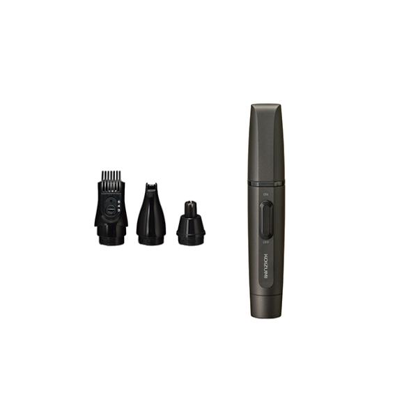 ヒゲ・鼻、快適フェイスケア。3つのアタッチメントで豊富なケア。●ヒゲスタイルをデザイン&amp;鼻毛処理トリマー●2種類の鼻毛カッター(回転式・往復式)●ヒゲの長さを3段階で整える電源：DC1.5V 単4アルカリ乾電池1本（別売）アタッチメ...