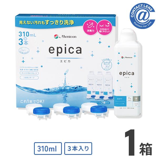 ▼ スマートフォンより閲覧のお客様：商品情報は以下の「もっと見る」よりご確認ください。ーーーーーーーーーーーーーエピカは、消毒効果を高め、眼にもレンズにも優しい、天然系成分を配合した快適なナチュラルタイプのケア用品です。天然系成分フルーツ酸...