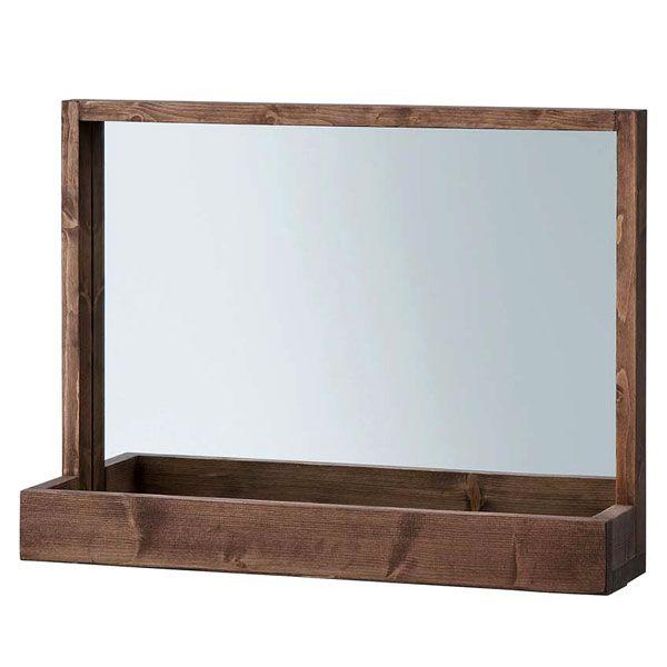 【ルーアン　ミラー】●サイズ：W600×D150×H450mm●素材：パイン無垢材(オイル塗装)・5mm飛散防止ミラー●北海道、沖縄、離島への配送は別途送料がかかります。南フランスの片田舎をイメージした素朴でシンプルなカントリー調のシリーズ...