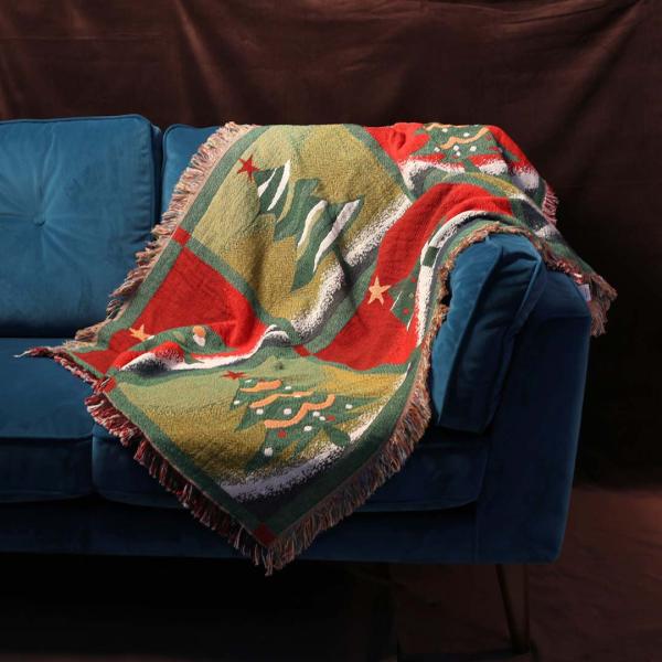 【DULTON JACQUARD MULTI CLOTH PANEL TREES】●サイズ：950×1430mm●素材：ポリエステル85%、コットン15%●原産国：中国●北海道、沖縄、離島への配送は荷物中継料が別途かかります。リバーシブルで...