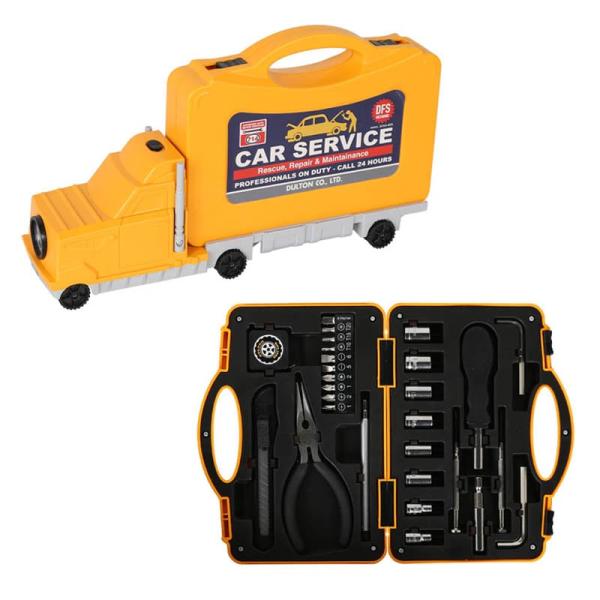 【DULTON TOOL KIT "CAR SERVICE"】●サイズ：幅310×奥行70×高さ175mm●素材：ABS（本体）、PP、PVC、スチール、アルミニウム、磁石(マグネットキャッチャー)●単三電池×４pcs使用　※電池は付属して...