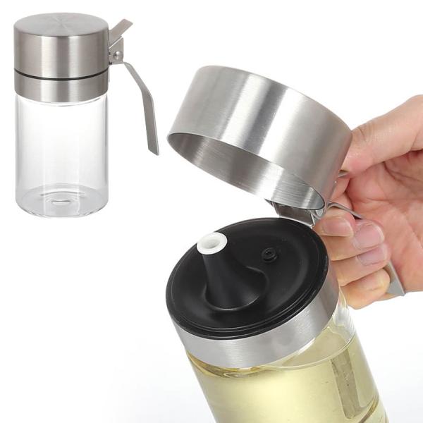 ※このページの販売商品は【200ml】です。【DULTON OIL &amp; VINEGAR BOTTLE】●サイズ：幅103×奥行65×高さ133mm●容量：200ml●素材：18-8 ステンレススチール・ホウケイ酸ガラス(耐熱温度差 ...