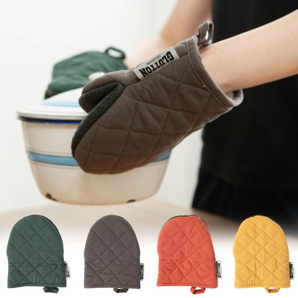 【DULTON GLUTTON2 OVEN MITT】●サイズ：幅145×奥行50×高さ190mm●素材：表面繊維:コットン100% その他:クロロプレンゴム 裏地:ポリエステル 中綿:リサイクルコットン●使用範囲温度：約-20℃〜180℃...