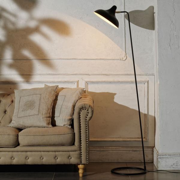 【インターフォルム Dona フロアライト 電球無し LT-4055】●サイズ：幅400×奥行320×高さ1500mm　ランプセード：φ270mm　コード：210cm●素材：スチール●重量：約2.6kg●電球は付属しません。 (※ＬＥＤ電球...