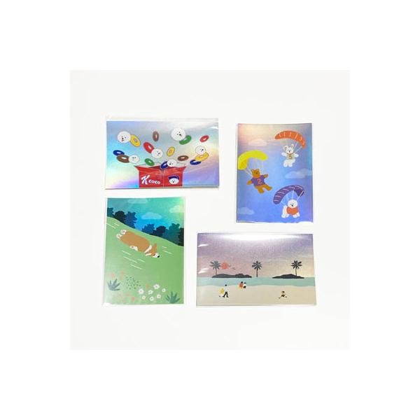 光に応じてほのかにきらめくホログラム仕様のイラストカードです。裏面にメッセージを書くことができ、小さな額縁に入れてインテリアとして飾っても◎イラストの背景にホログラムによりほのかに輝くカードで、誕生日などの特別な日やちょっとしたメッセージを...