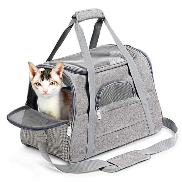 ★★猫 キャリーバッグ 44x28x25cm ★★●折り畳むことができて、収納しやすい!!●ペットバッグは折りたたみ式のペットバッグで、スペースを使わず収納しやすいです。●チャックは安全ロックチャックを採用していますので、ペットが開いてペッ...