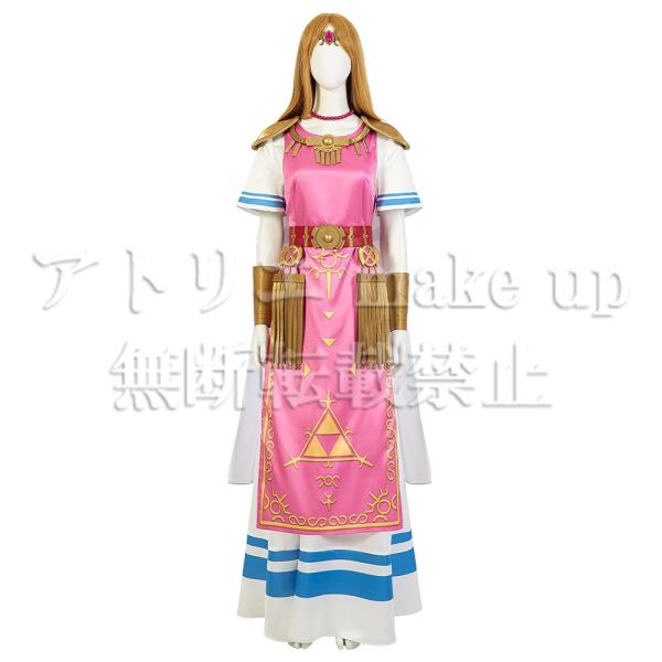 【商品詳細】セット内容：ワンピース 前掛け 肩甲 ネックレス ベルト 腰飾り アームカバー 頭飾り ウイッグ 耳飾り エルフ耳 ブーツ商品素材：サテン 人工革 ポリエステル ラシャ布 コットン