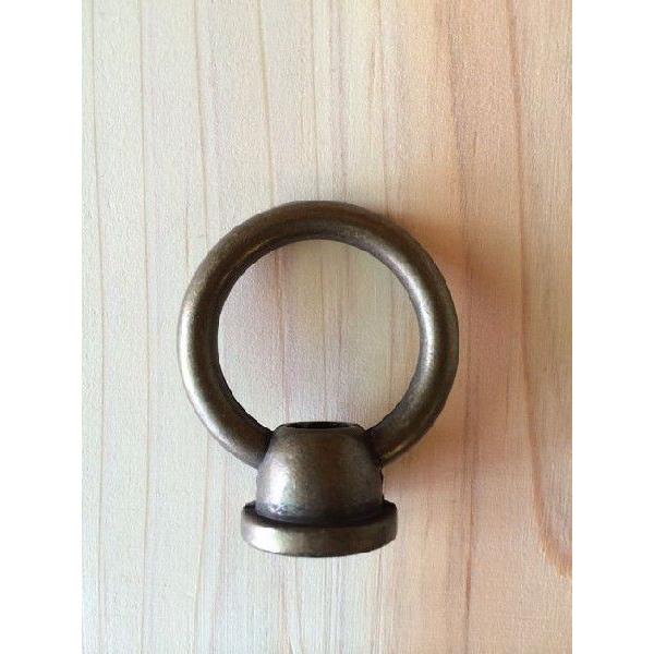 幅36mm × 高さ42mm　アンティックコパー（銅）色仕上げ３分のニップルが丁度入るサイズのループです。ニップルのサイズではない部分に取り付けたい場合は、別途ブッシング（5mm or 6mm）が必要です。