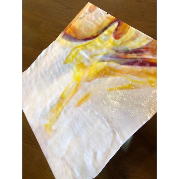 約30cm×約30cm。1点もののため、写真が現物となりますので、色味などは写真をご確認下さい。●●ガラスサイズに関して●●ガラスのサイズは、±1cm以内までは差額を返金することも頂くことも御座いません。入荷やカットの状況により若干の誤差が...