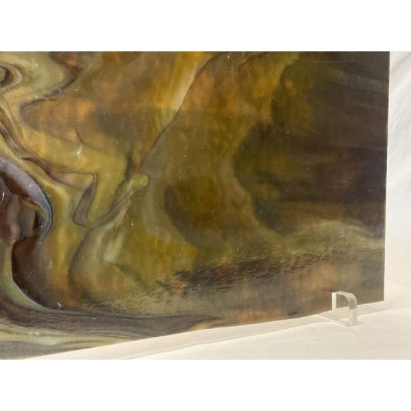 約30cm×約22cm。ダークブラウン・コーヒーブラウン。リップル。●●ガラスサイズに関して●●ガラスのサイズは、±1cm以内までは差額を返金することも頂くことも御座いません。入荷やカットの状況により若干の誤差が出る場合が御座いますので予め...