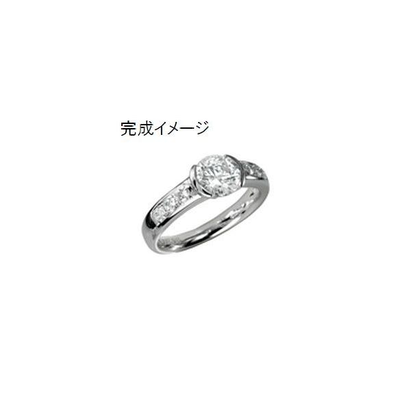 ＊写真は完成制作例です。中央の宝石はお客様お手持ちのものを使用します。＊ラウンドカット宝石用リング枠です。（色石もＯＫ）＊価格はプラチナ９００リング枠とメレダイヤ込み、中石留め加工込みの完成価格です。＊メレダイヤ合計ＬＬ＝0.2ｃｔ6ｐｃ＊...