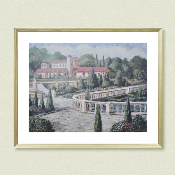 インテリアに溶け込む海外の風景画アートポスター。こちらは、作品に合わせて1点ずつ丁寧にベテランのスタッフが額装しております。既製品とは違った額で、こだわりのアートポスターはいかがでしょうか。アートポスター　絵画　風景画　Van Martin...