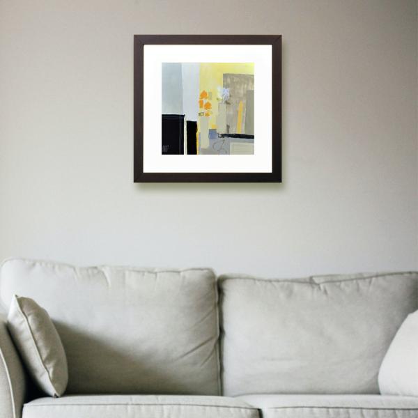 抽象画のアートポスターです。インテリアとして、どのお部屋に飾ってもおしゃれな空間を演出してくれる作品です。Christian Choisy【Blanches et Roses Jaunes】■サイズ　W450×Ｈ450×D20(mm)★額は...